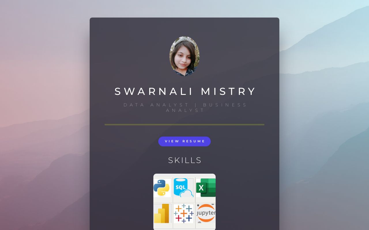 Swarnali Mistry Portfolio